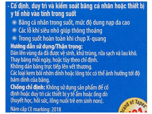 Băng keo Urgo Syval Film Transparent trong suốt cuộn 2.5cm x 5m - GBM